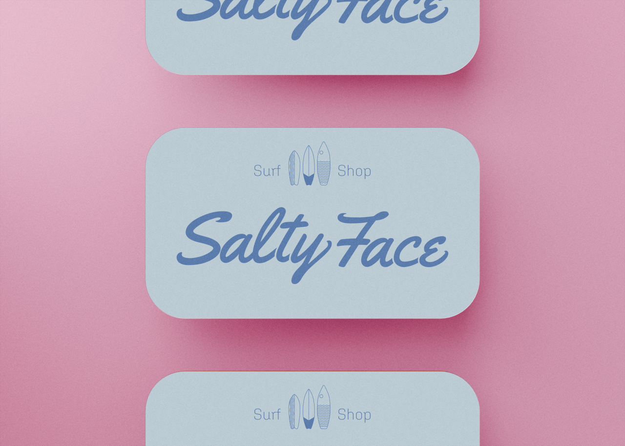 Salty Face Surf Shop Brand Identity - pineapplestudio.design