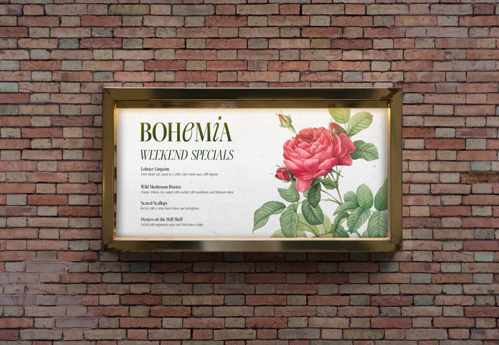 Bohemia Restaurant Brand Identity - pineapplestudio.design
