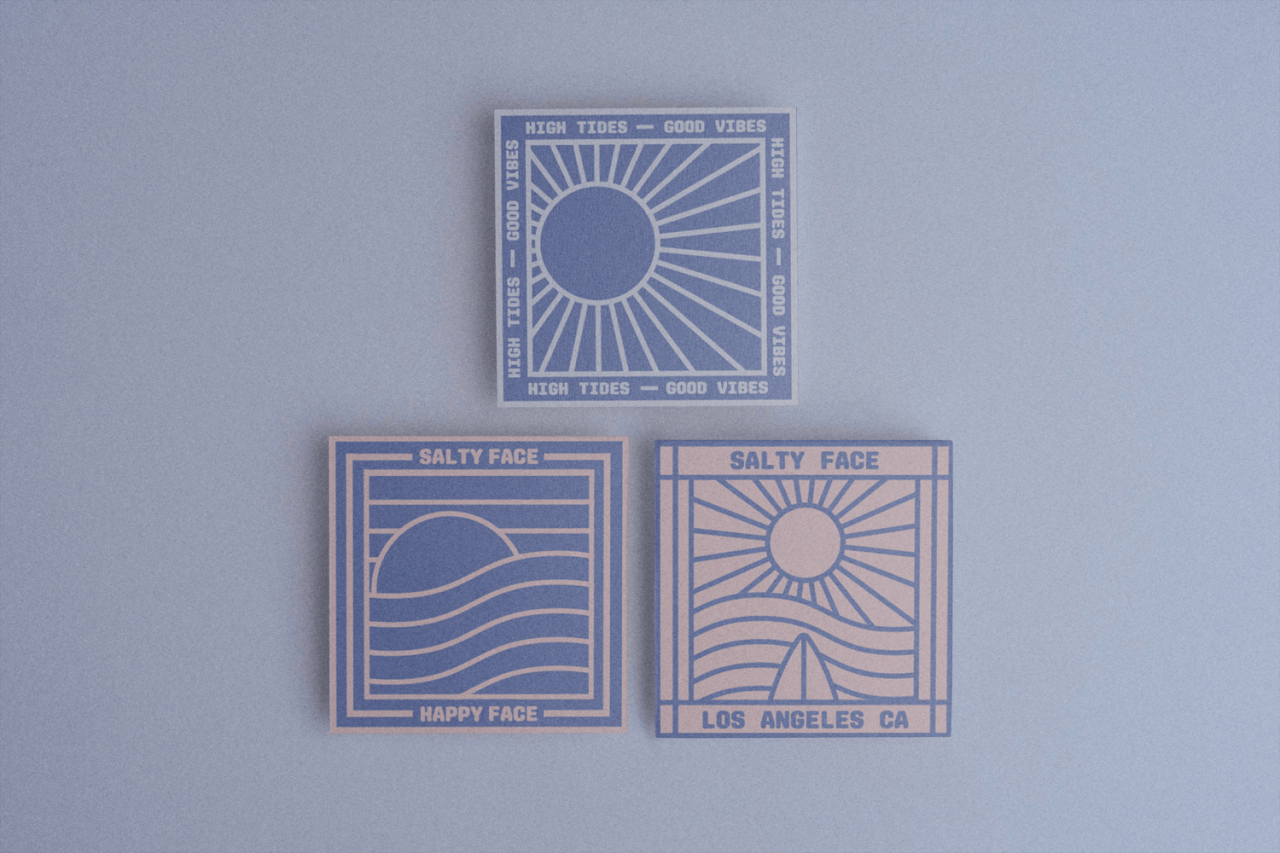 Salty Face Surf Shop Brand Identity - pineapplestudio.design